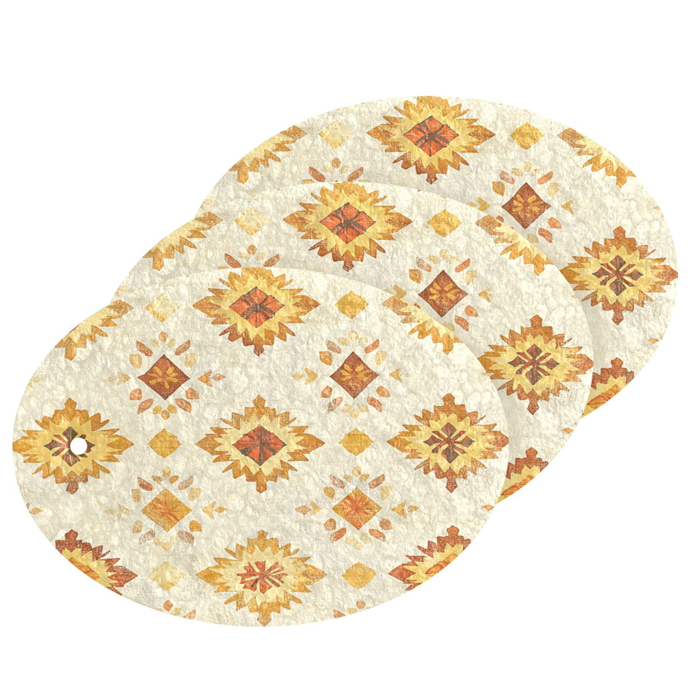 Festival Patterns 3 Pack Wood Pulp Dishwashing Sponges, Highly ...