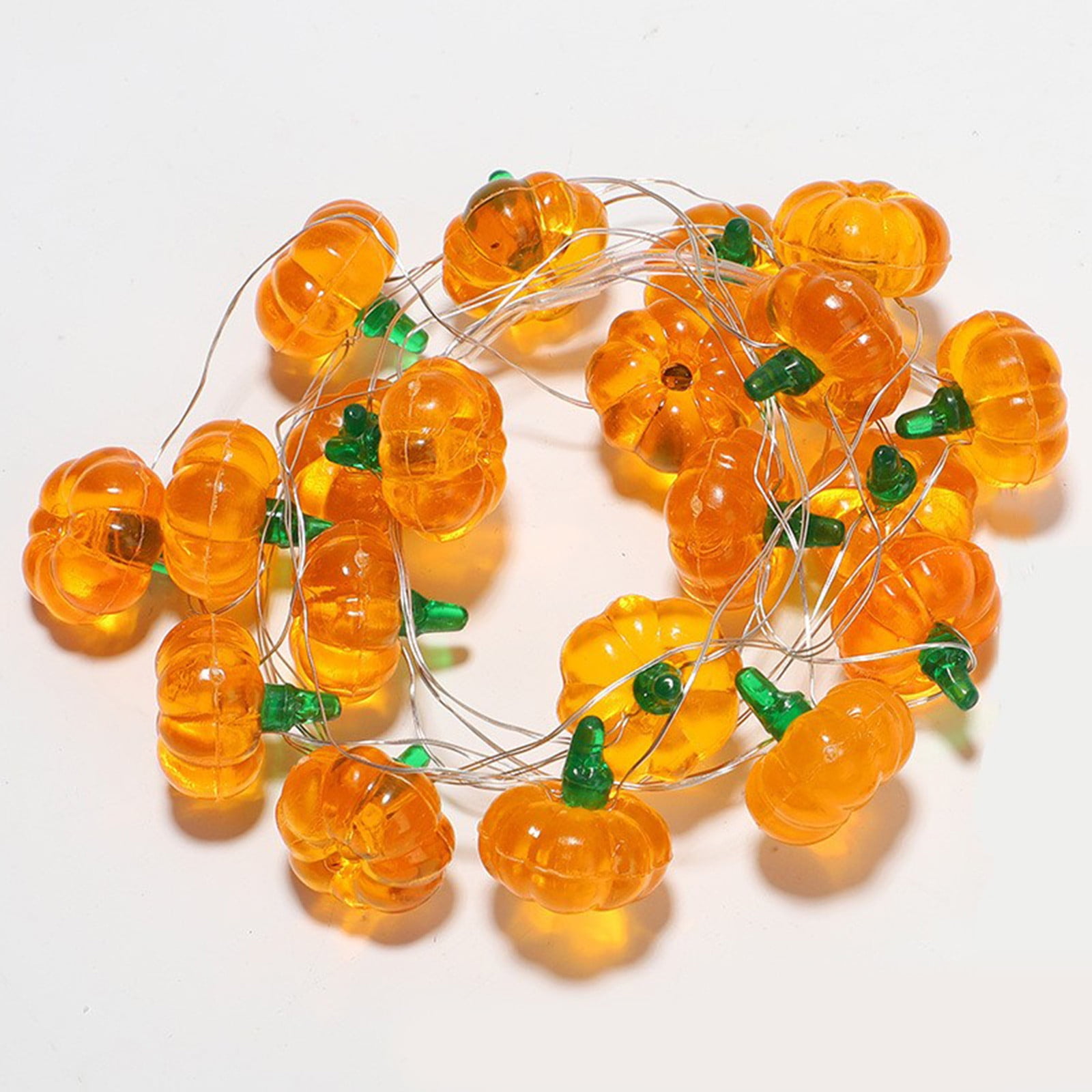 Festivals Pumpkin String Lights, 10ft 30 LED Battery Operated Orange ...