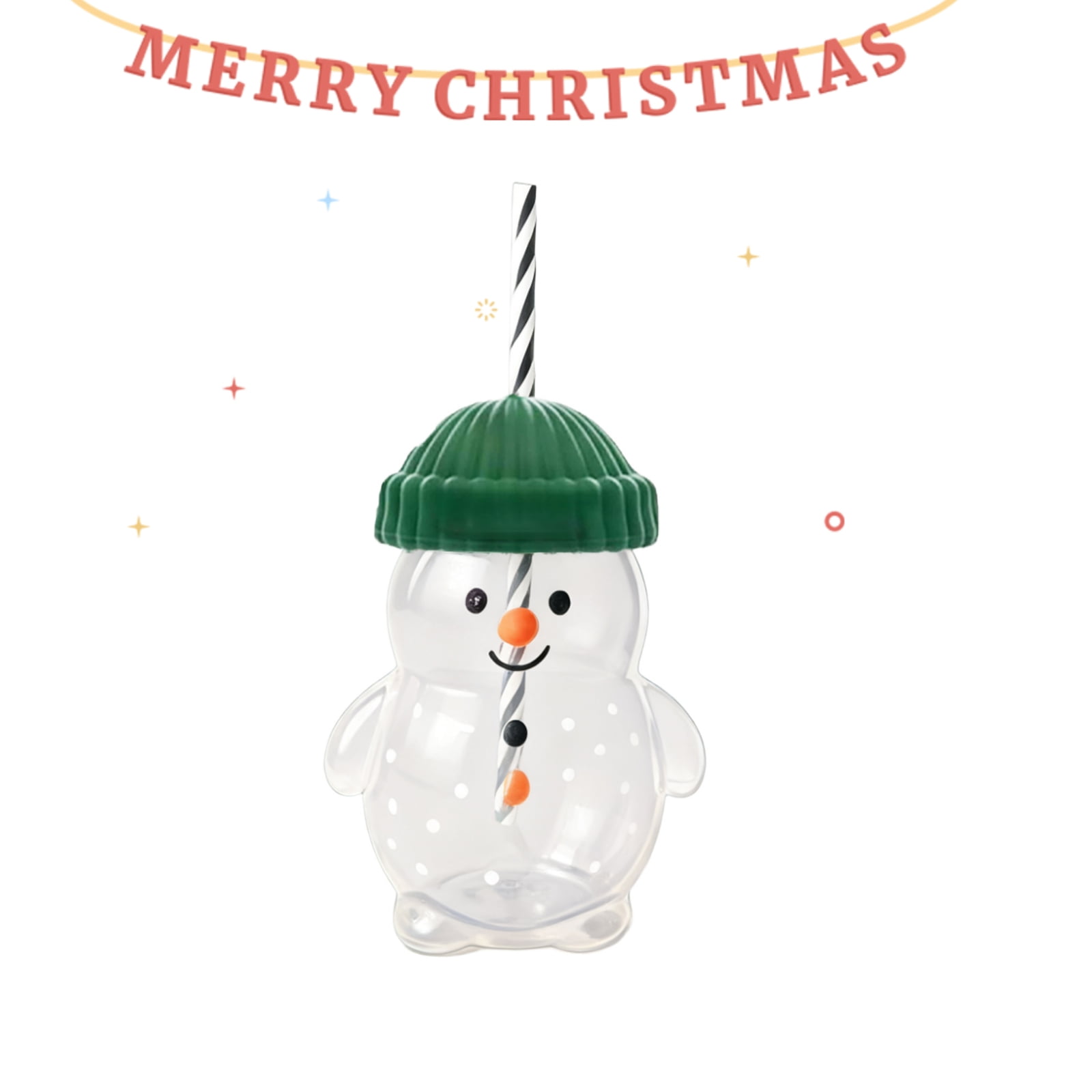 Festive 400ML Christmas Snowman Glass Cup – Tree Shaped Beer Can ...