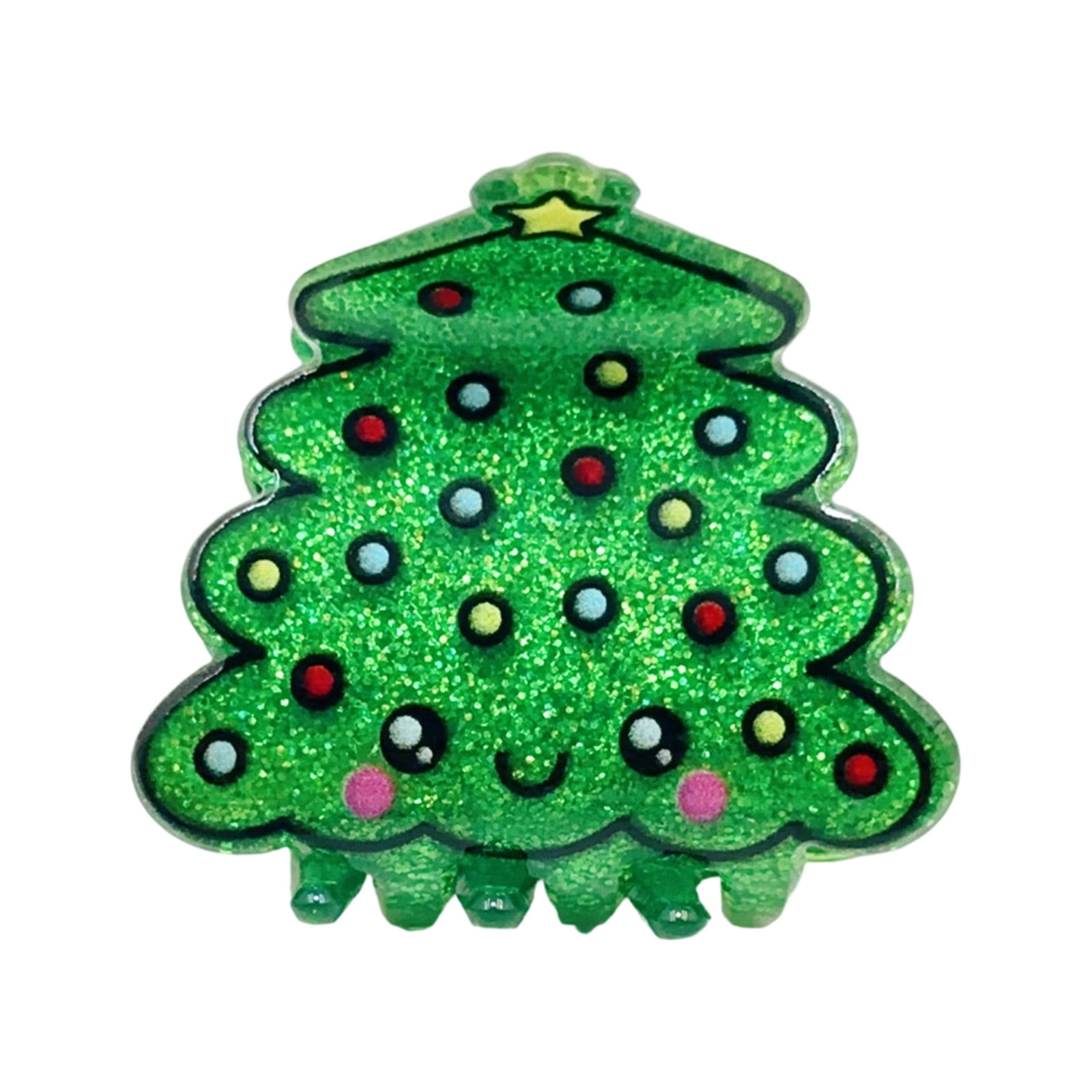 Festive Acrylic Hair Clips Christmas Tree For Kids Adults Party ...