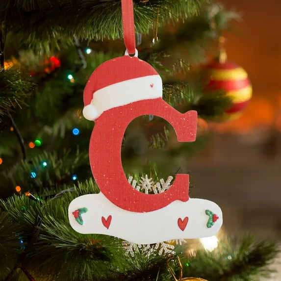 Festive Alphabet Letters for and Christmas Tree Ornamentation - Walmart.com