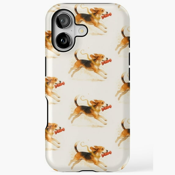 Festive Beagle Zoomies Dog Case for iPhone 11 12 13 14 15 16 17 Pro Max ...