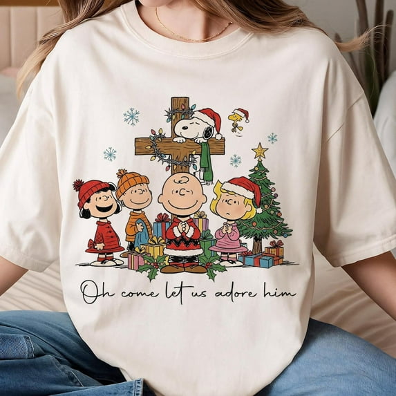 Festive Cartoon Dog Christmas T-Shirt, Holiday Season Tee, Cute Winter ...
