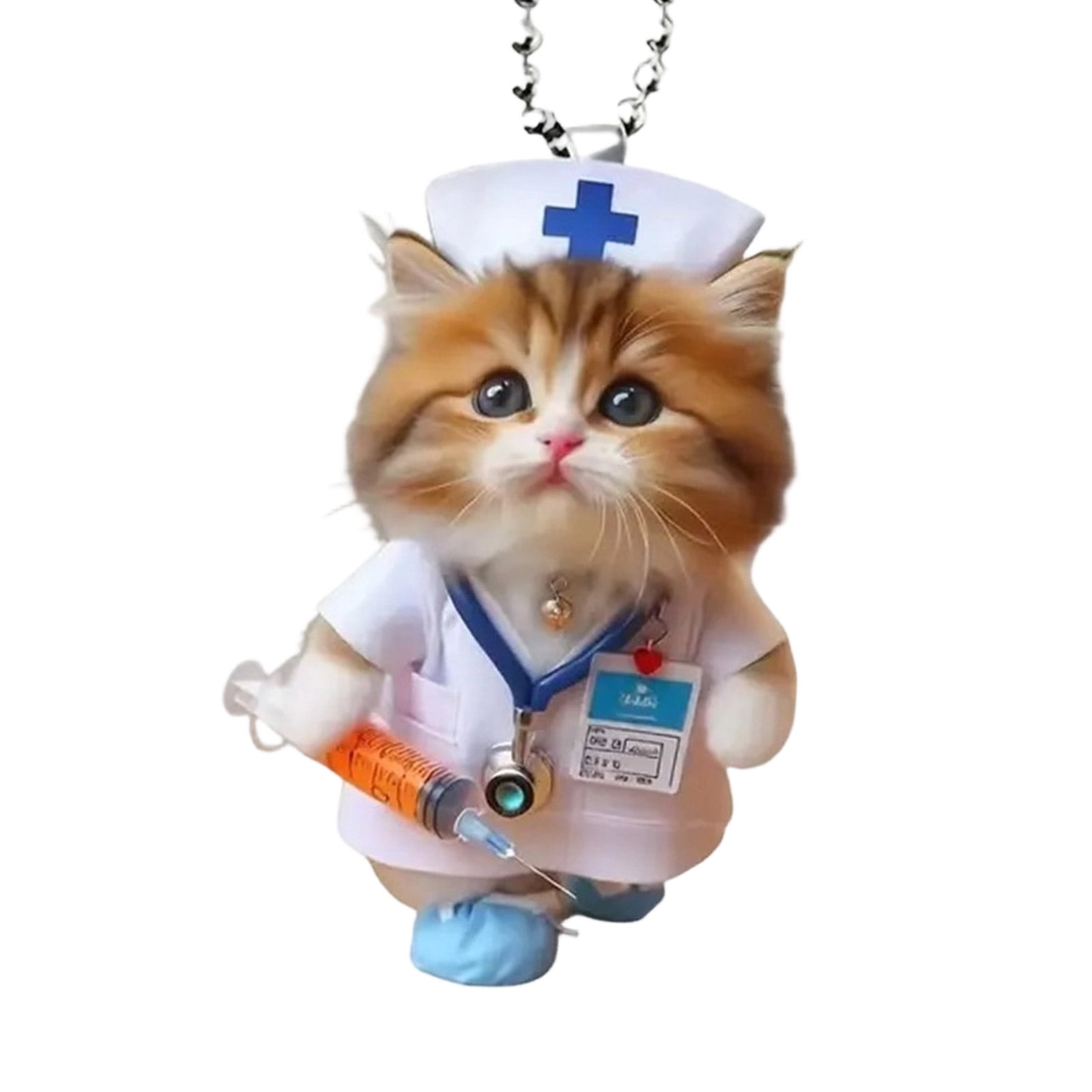 Festive Cartoon Nurse Felines Acrylic Car Ornament Motorcycle Accessory ...