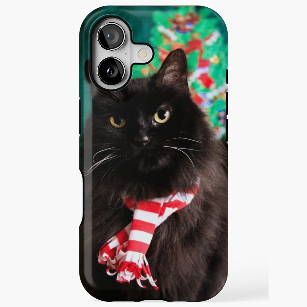 Festive Cat Christmas Holiday Feline Pet Phone Case 17 16 15 14 13 12 ...
