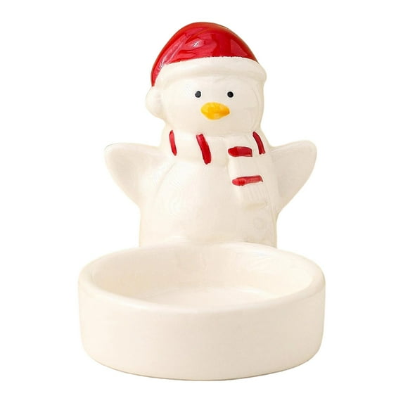 Festive Ceramics Candle Holder Penguin, Xmas Tree Mushroom Tealight ...
