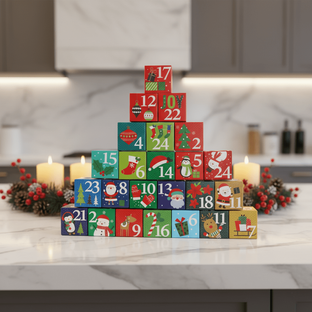 Festive Christmas Advent Calendar Gift Boxes 2025 - 24 Days DIY ...