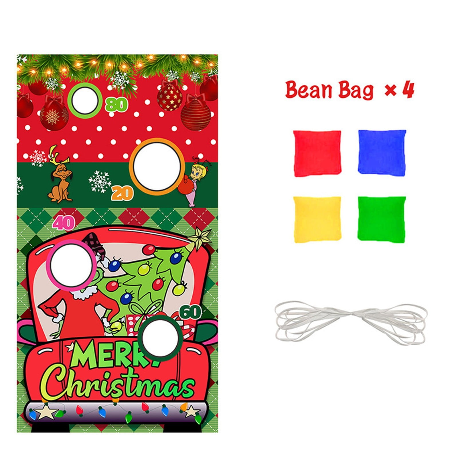 Festive Christmas Bean Bag Toss Game Set for Kids & Family Indoor ...