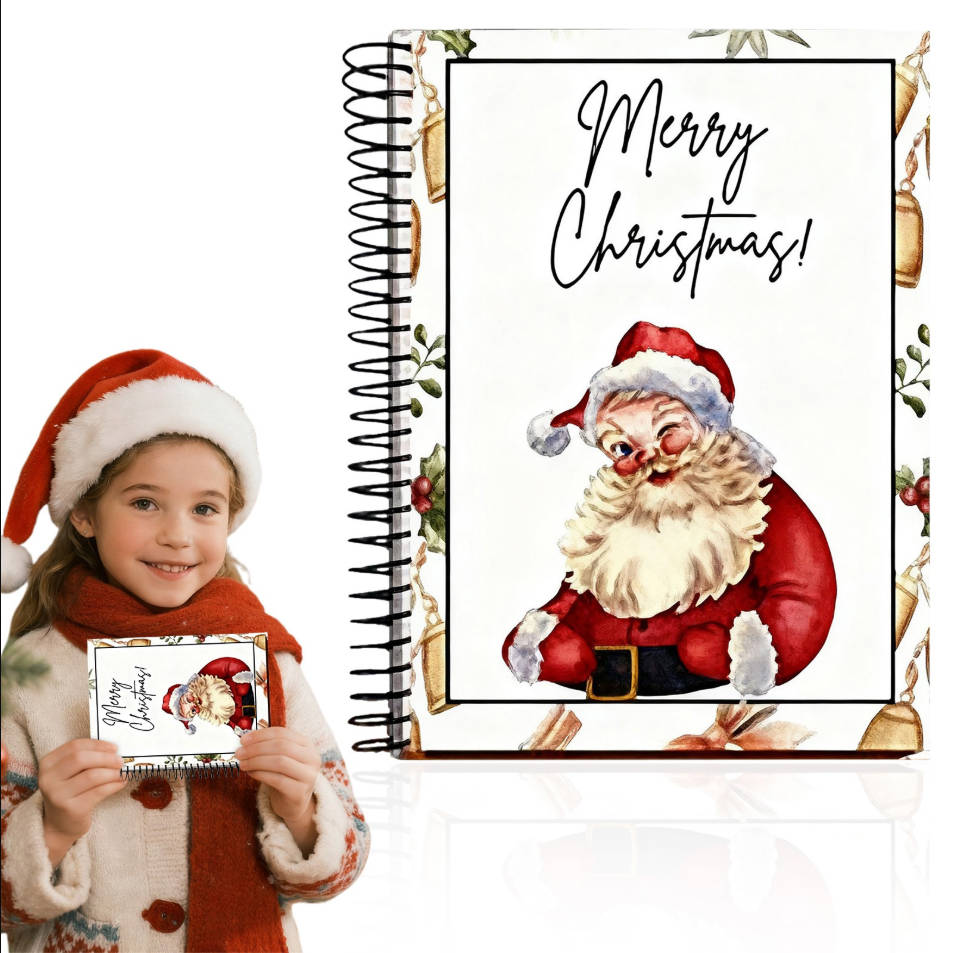 Festive Christmas Card Book for Organizing and Displaying Holiday ...