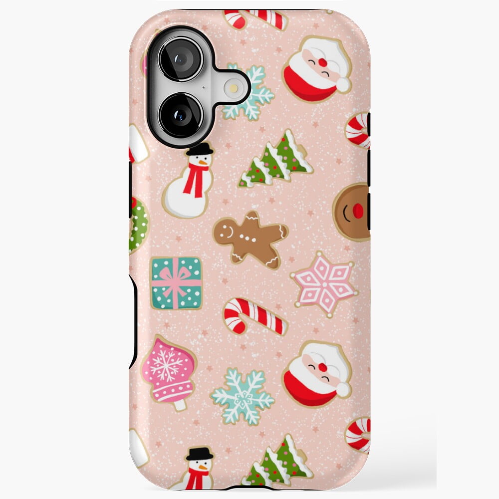 Festive Christmas Cookie Holiday Baking Pattern Print iPhone Case 17 to ...
