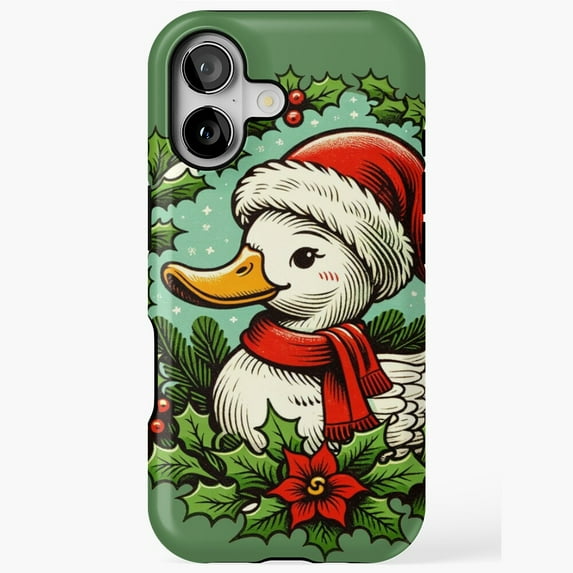 Festive Christmas Duck Holiday Animal Graphic Phone Case 17 16 15 14 13 ...
