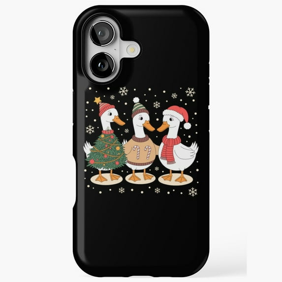Festive Christmas Geese Holiday Flock of Birds Phone Case 17 16 15 14 ...
