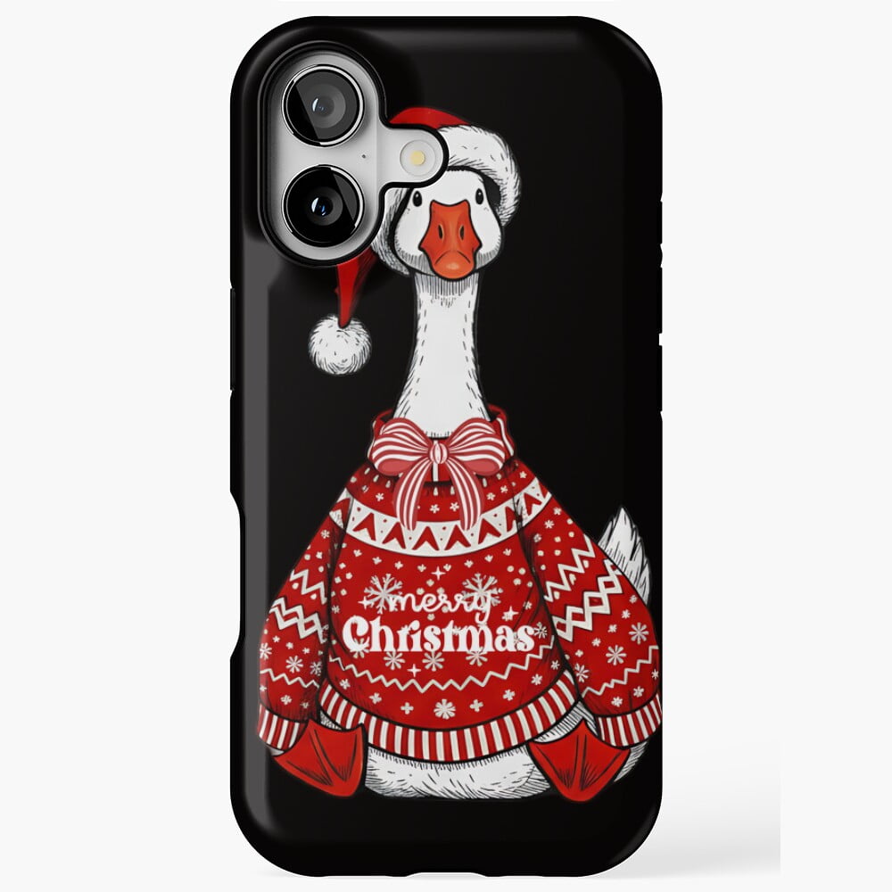 Festive Christmas Goose Holiday Bird Lover Cheer Phone Case 17 16 15 14 ...
