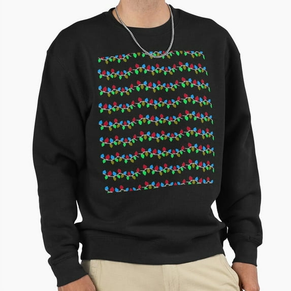 Festive Christmas Lights Holiday Graphic Unisex Sweatshirt Retro ...