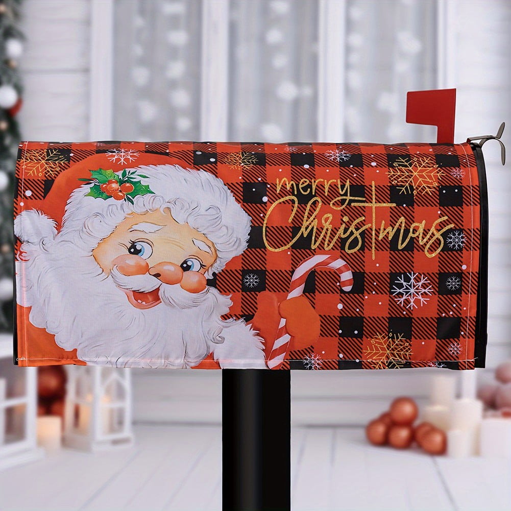 Festive Christmas Mailbox Cover for Standard Steel Mailboxes - Holiday ...
