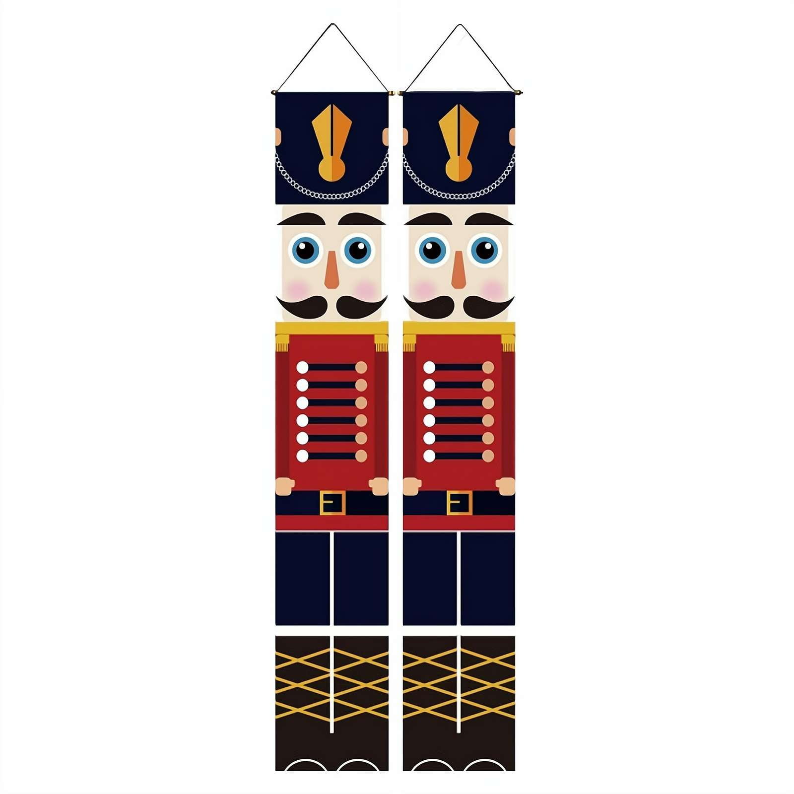 Festive Christmas Nutcracker Soldier Banner, Vibrant Colors Holiday ...