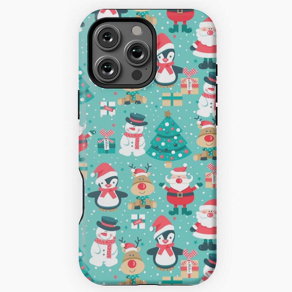 Festive Christmas Reindeer Winter Art Phone Case for iPhone 17 16 15 14 ...