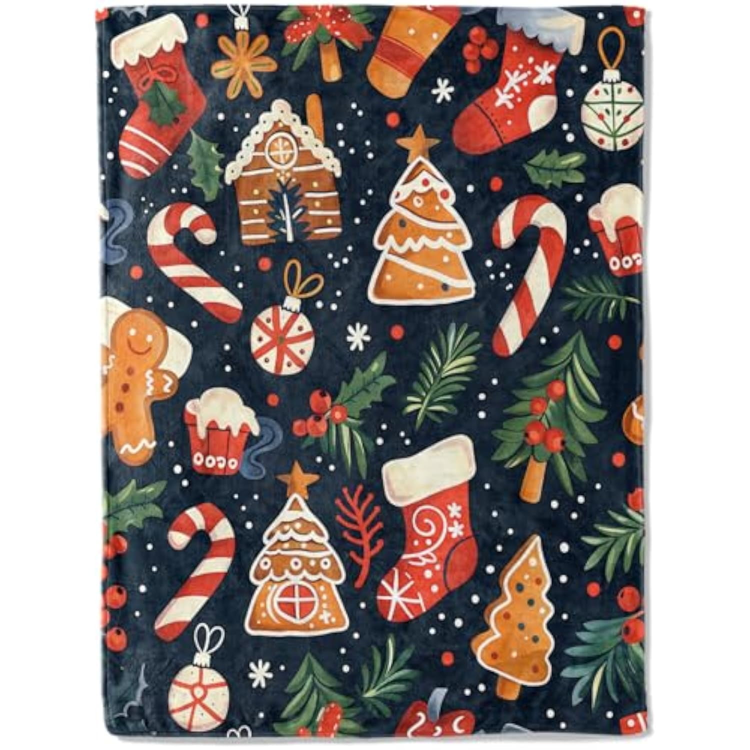 Festive Christmas Throw Blanket- Ultra Soft, Fleece, Lightweight ...