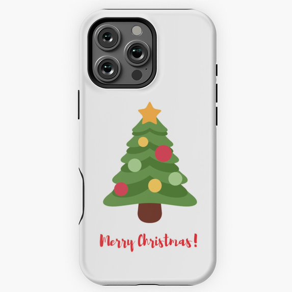 Festive Christmas Tree Design Phone Case for iPhone 11 12 13 14 15 16 ...