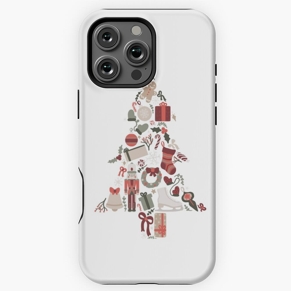 Festive Christmas Tree Phone Case for iPhone 11 12 13 14 15 16 17 Pro ...