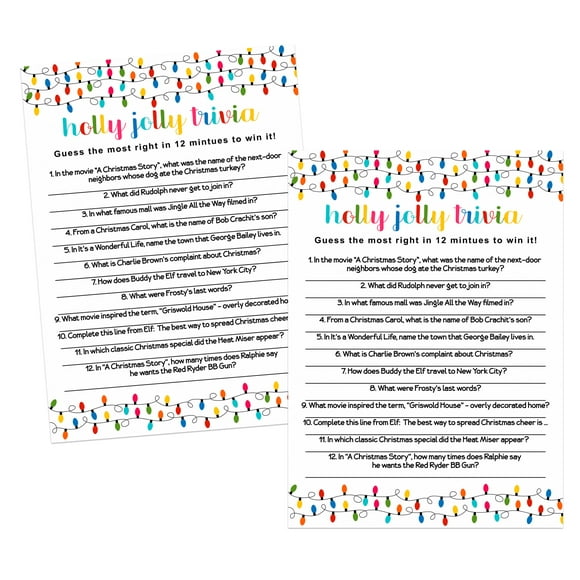 Christmas Movie Trivia Game