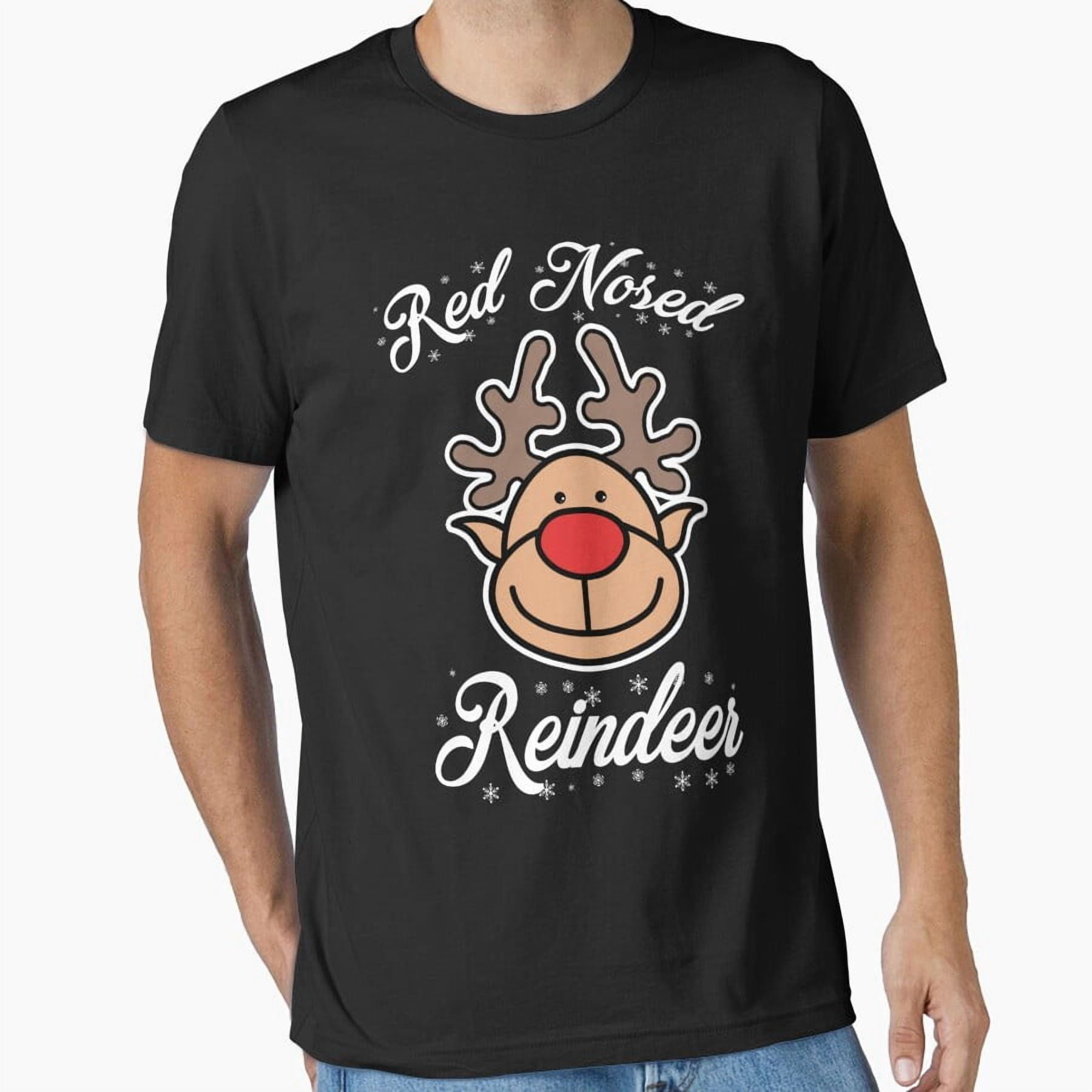 Festive Cleaner Red Nose Winter Humor Cute Holiday Graphic Tee Unisex T ...