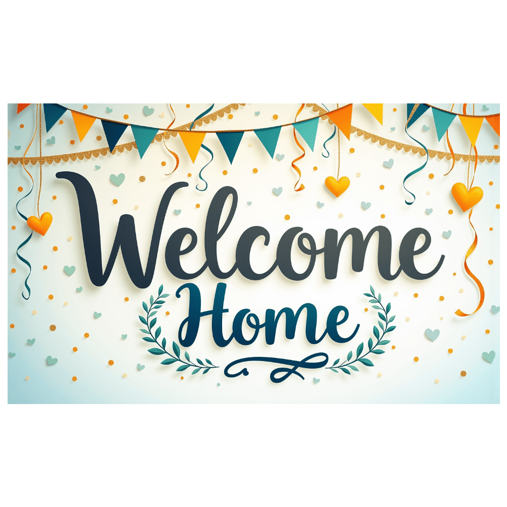 Festive Colors Homecoming Banner Party Decoration Welcome Home Banner ...