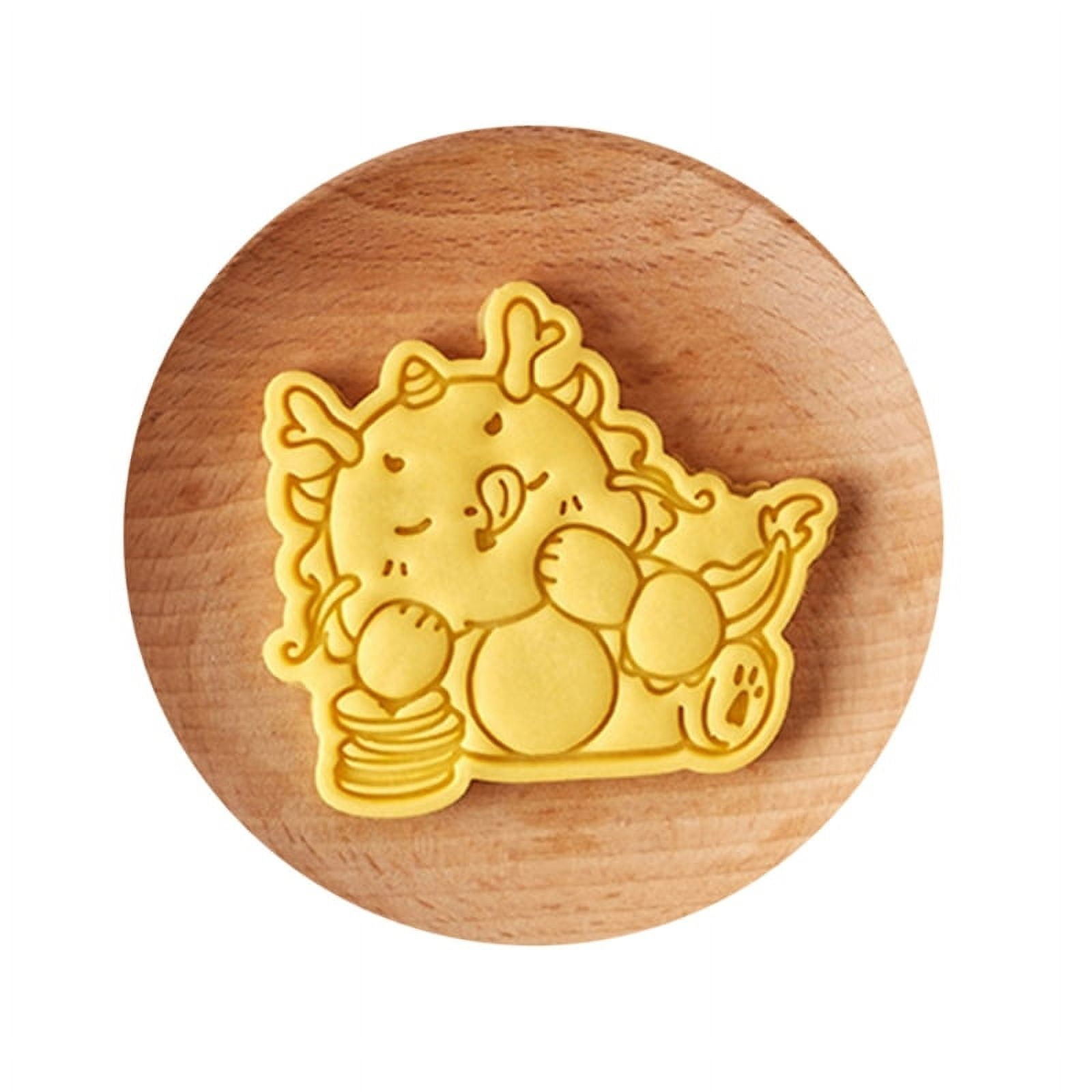 Festive Cookie Cutters Plastic 3D Biscuits Molds Dragon Shaped Cookie ...