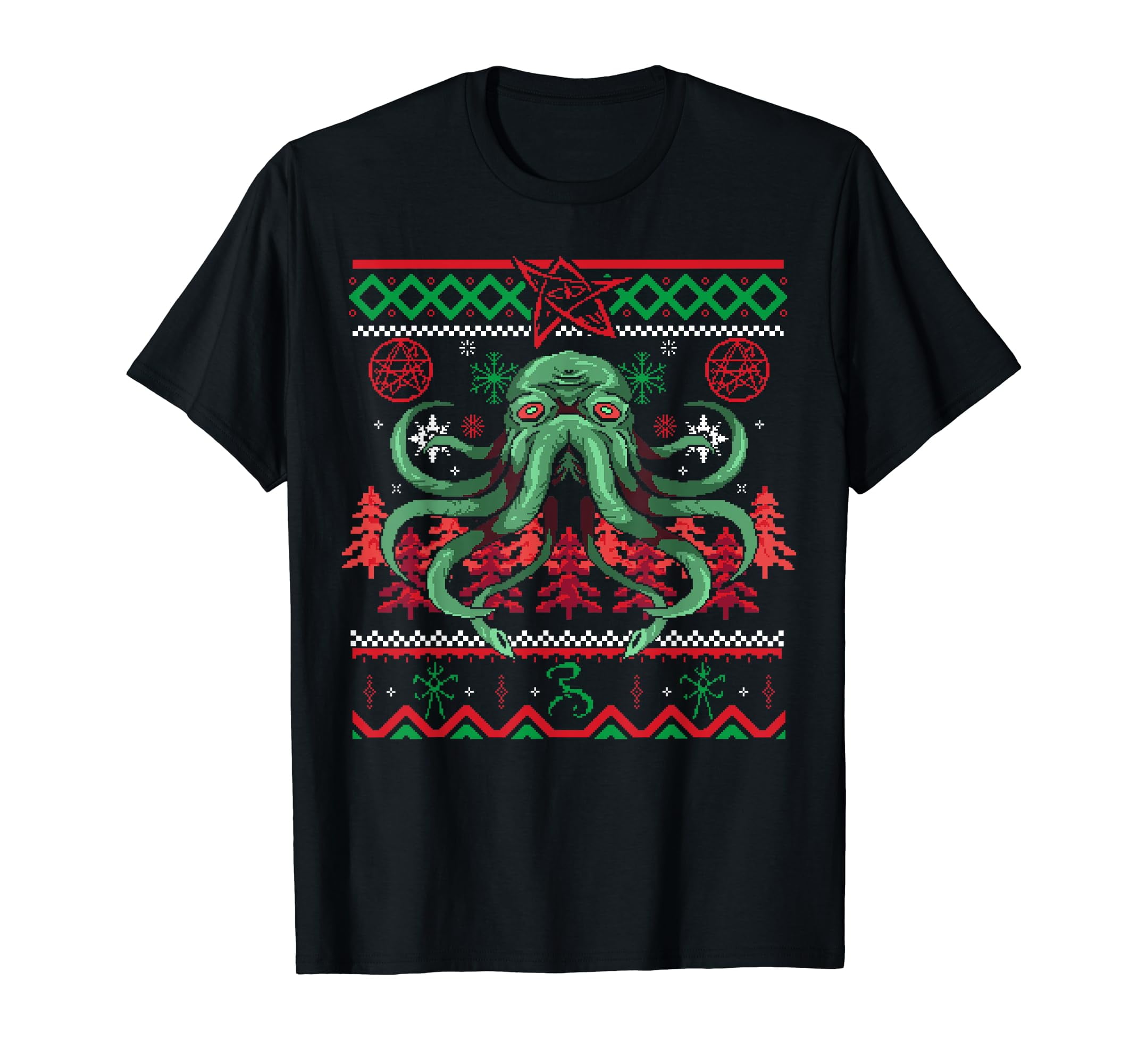 Festive Cthulhu - Lovecraftian Holiday Myth Vintage T-Shirt - Walmart.com