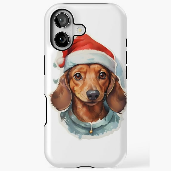 Festive Dachshund Holiday Dog Design Pattern for iPhone 17 11 12 13 14 ...