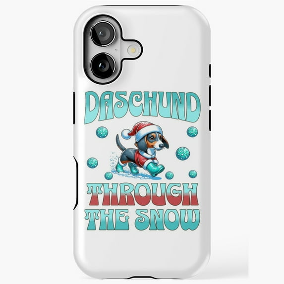 Festive Dachshund Joyful Christmas Dog Art for iPhone 17 11 12 13 14 15 ...