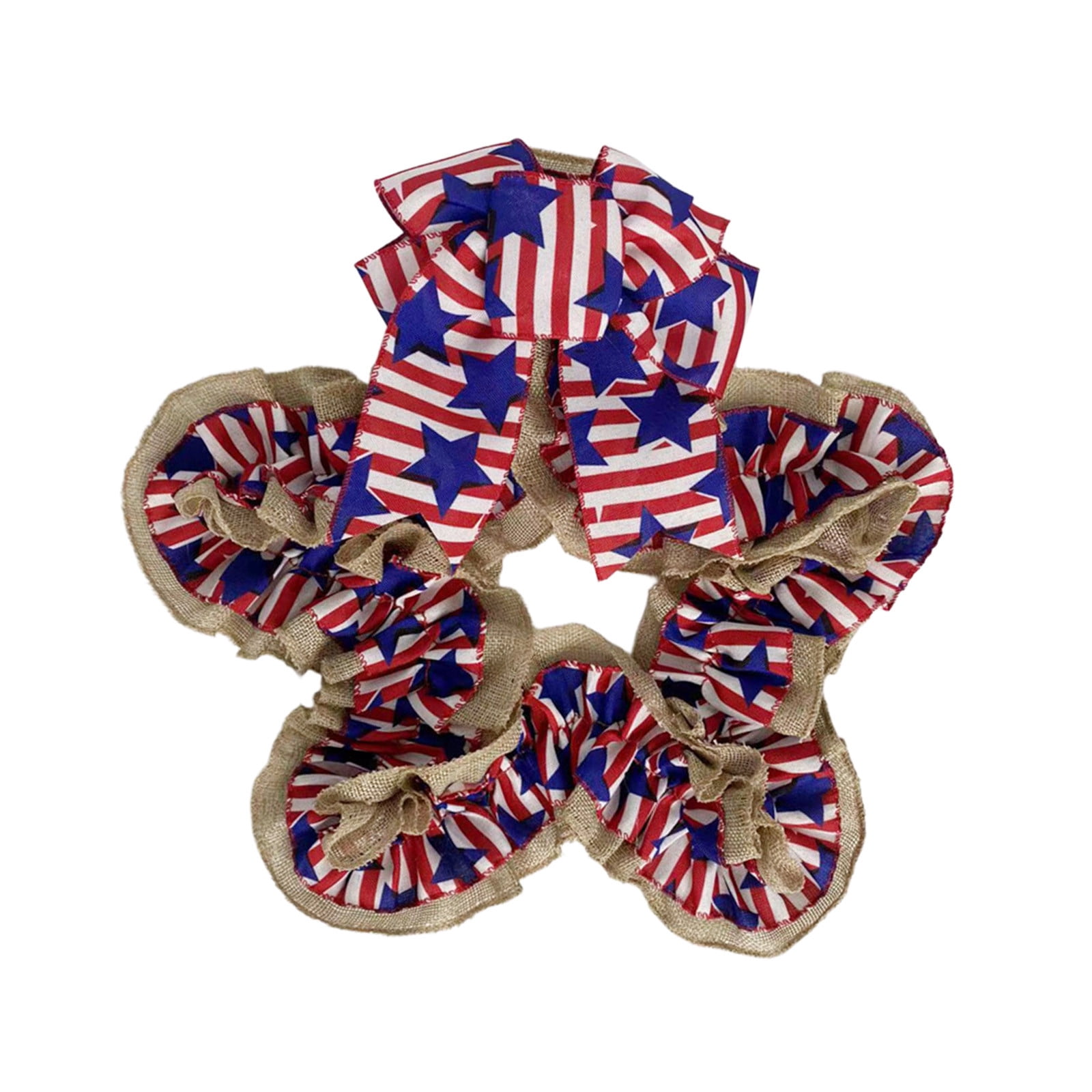 Festive Day Pentagram Fabric Wreath Hanging Decorations for Holiday ...