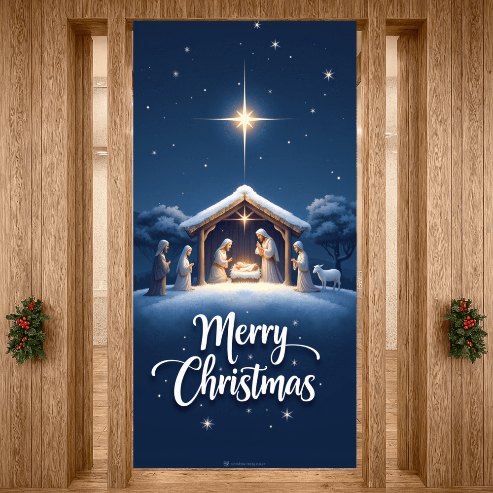 Festive Design Santa Claus Banner Holiday Theme Christmas Decoration ...