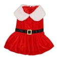 Festive Dog Christmas Dress, Soft Velvet , Cozy Winter Outfit For Small ...