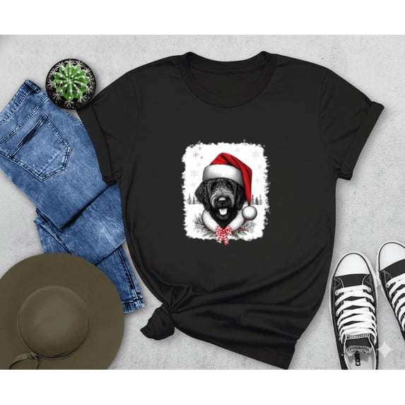 Festive Dog Christmas Labradoodle Puppy Holiday Cheer Tree Unisex T ...