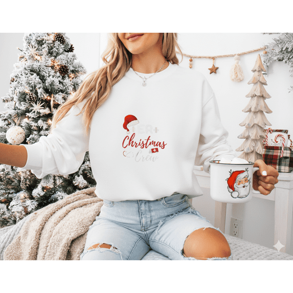 Festive ER Emergency Room Christmas Crew Funny Holiday Sweatshirt, up ...