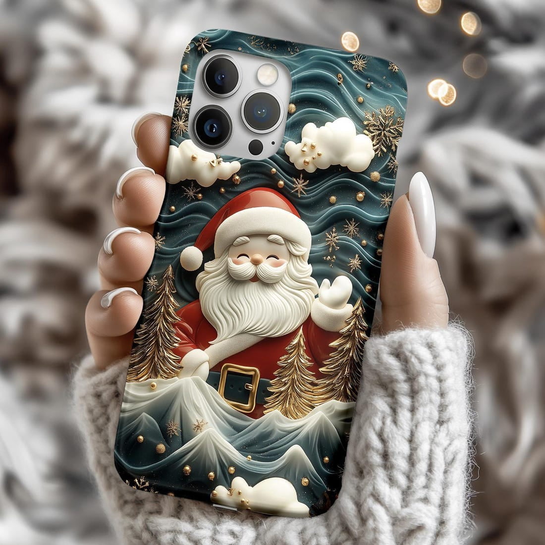 Festive Father Christmas Christmas Holiday Claus Design Phone Case 17 ...
