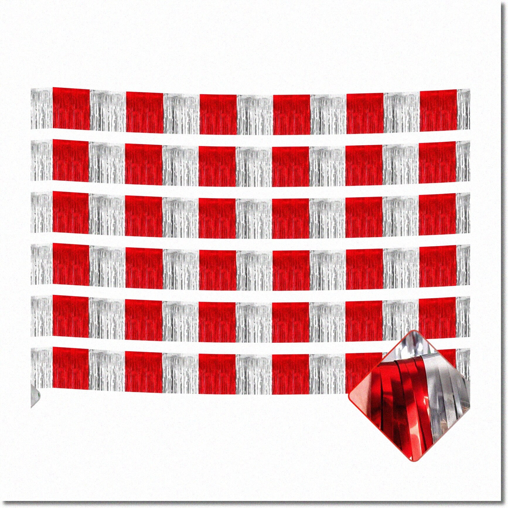 Festive Fiesta 6-Pack: Shimmering 10ft Fringe Garland - Metallic Tinsel ...
