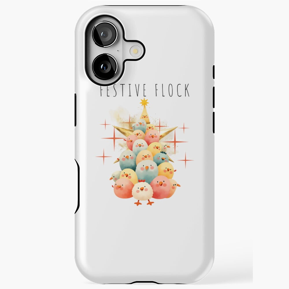 Festive Flock Bird Xmas Tree Holiday Design Phone Case with iPhone 17 ...
