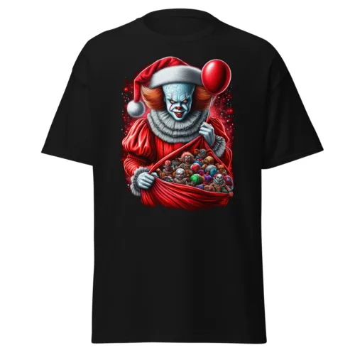 Festive Frights with Our Pennywise Santa T-Shirt - A Spooky Holiday ...