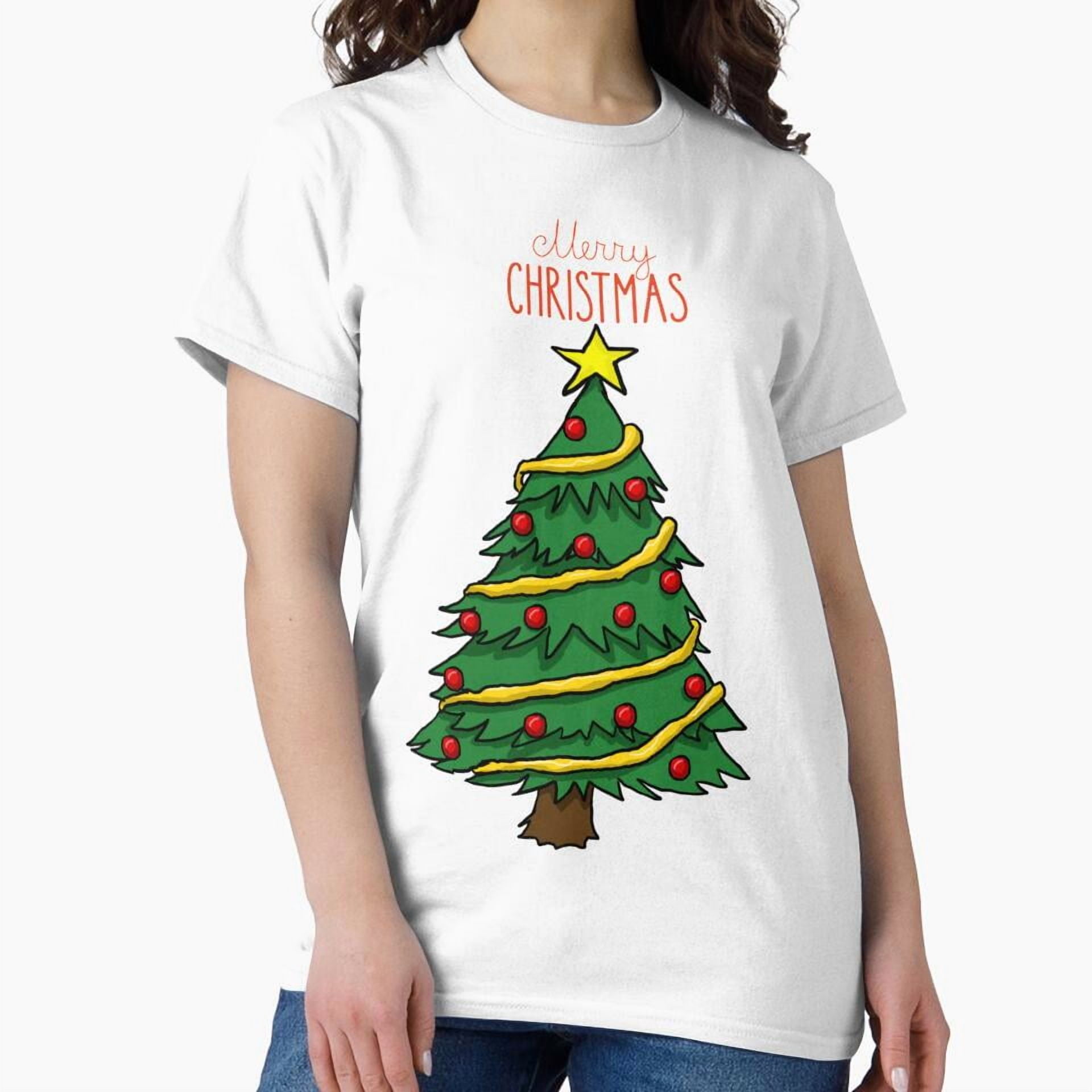 Festive Frog Canopy Cute Frogs on Holiday Tree Seasonal Art Unisex T ...