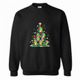 Festive Frog Holiday Tree Funny Hopper Cute Winter Art Sweatshirt up to ...