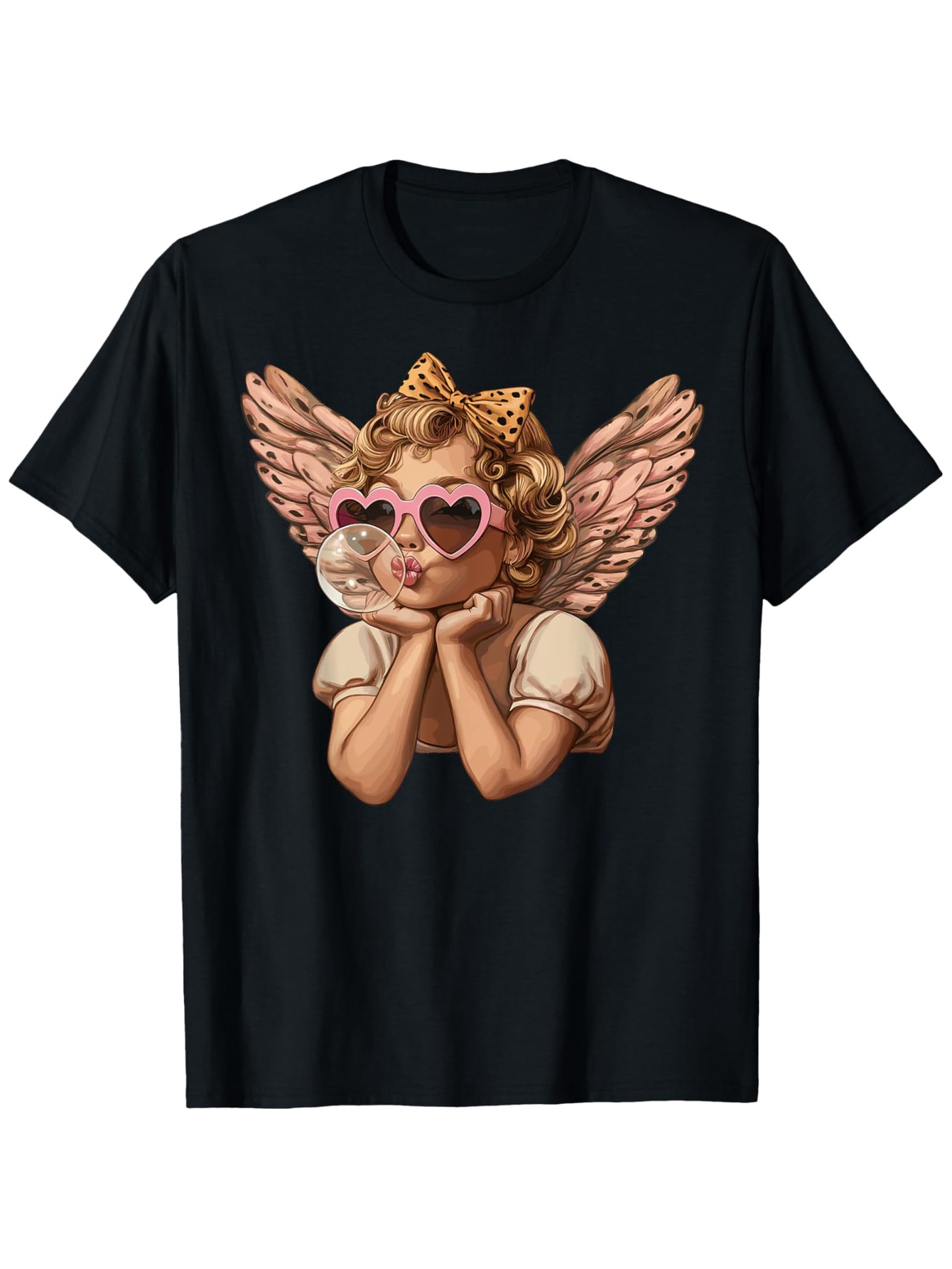 [Festive Fun] Valentine's Day Cupid Theme T-Shirt, 100% Cotton Crew ...