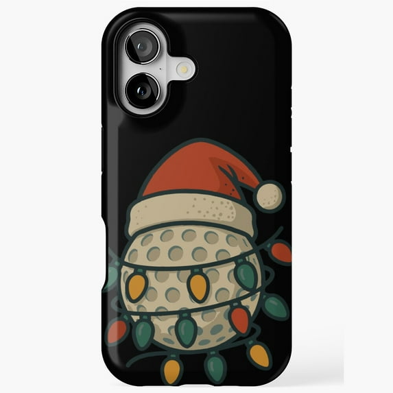 Festive Funny Golf Ball with Lights Design Case for iPhone 17 to 11 Pro ...
