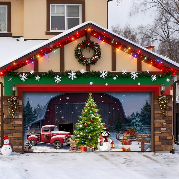 Festive Garage Banner for Seasonal Celebrations - Eye-Catching Holiday ...