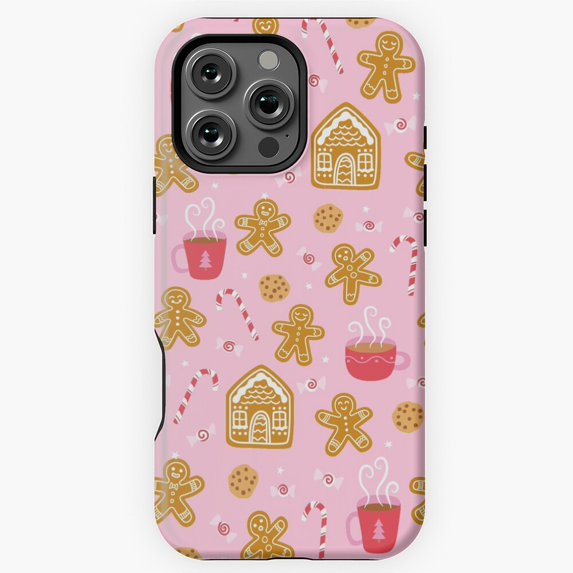 Festive Ginger Treats Holiday Cookie Art Phone Case For iPhone 17 16 15 ...