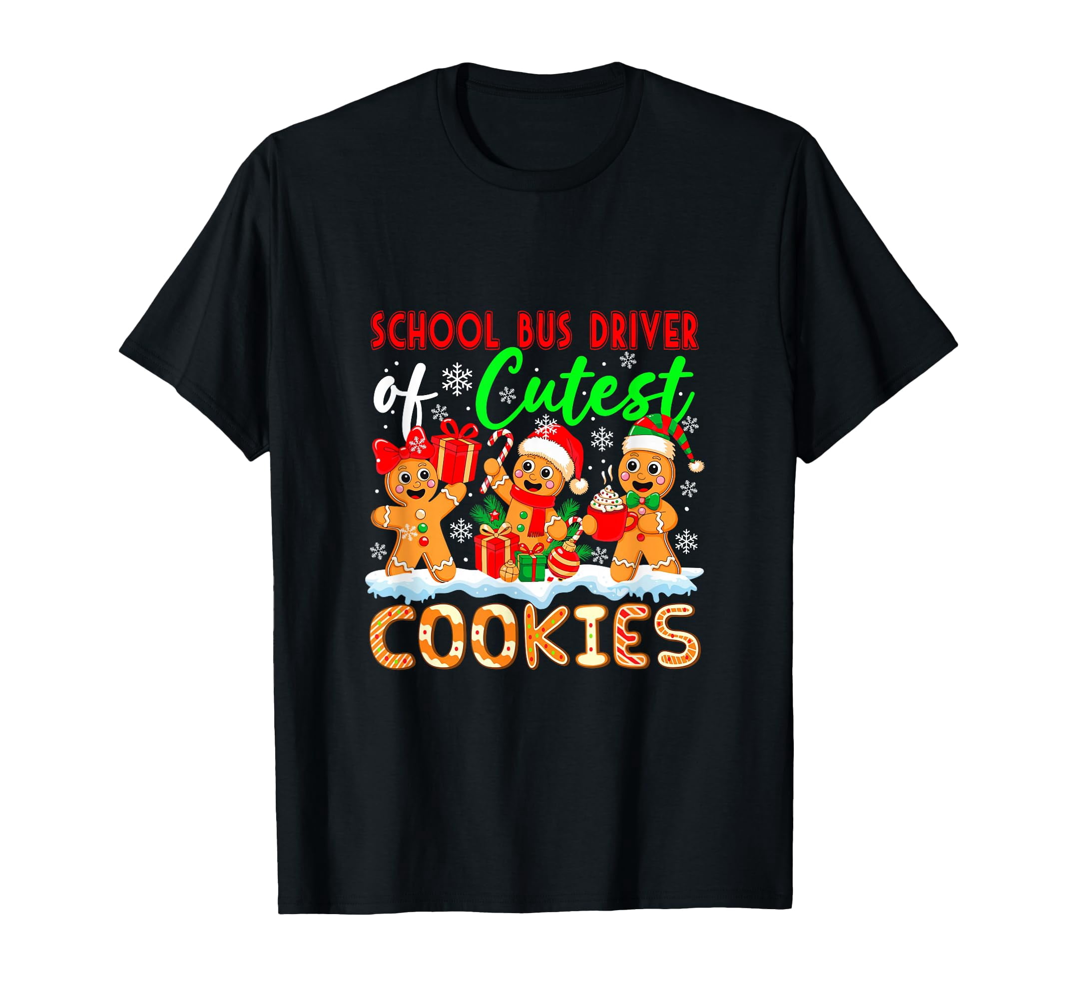 Festive Gingerbread Characters Christmas T-Shirt for Holiday Cheer ...