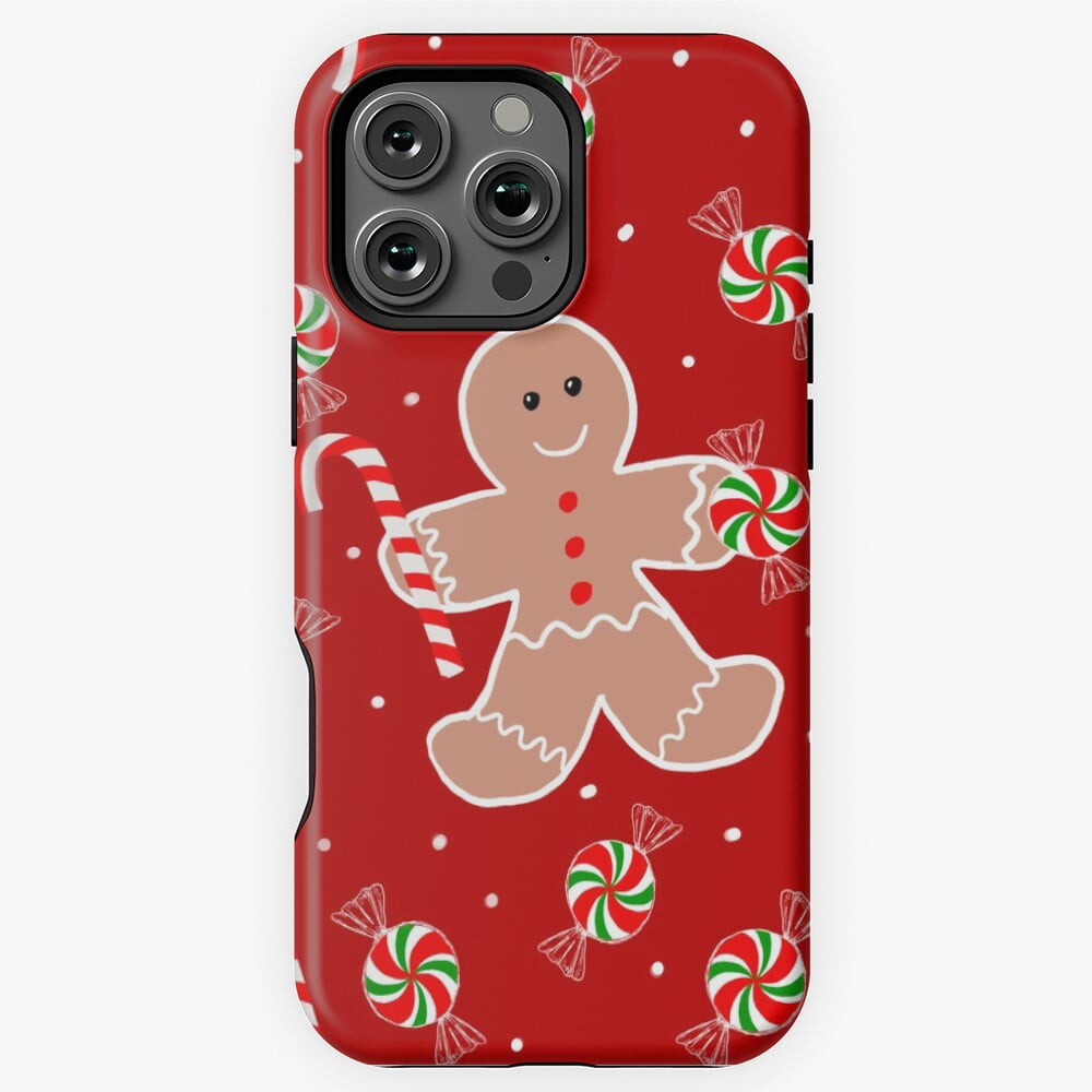 Festive Gingerbread Man Christmas Candy Phone Case for iPhone 11 12 13 ...