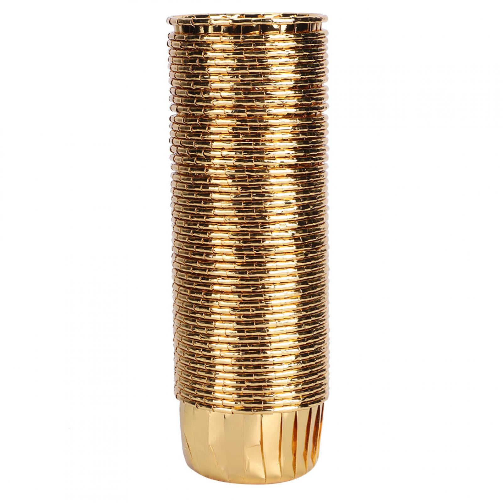 Festive Gold Baking Cups, Non-Stick Paper Liners, Multipurpose 50Pcs ...