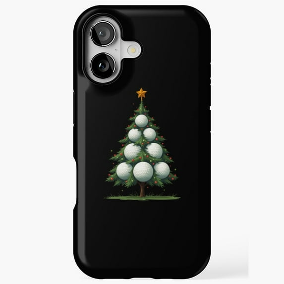 Festive Golf Ball Tree Holiday Ornament Design Case for iPhone 17 ...